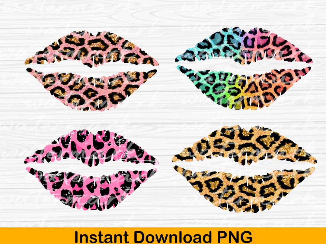 Leopard Lips Png, Lips Leopard Lips Sublimation Download, Lips Clipart ...