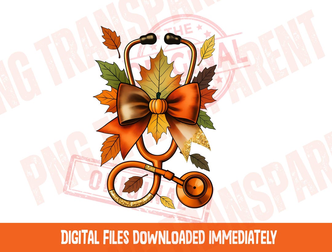 Stethoscope Fall Png, Autumn Nurse Png, Thanksgiving Medical Staff ...