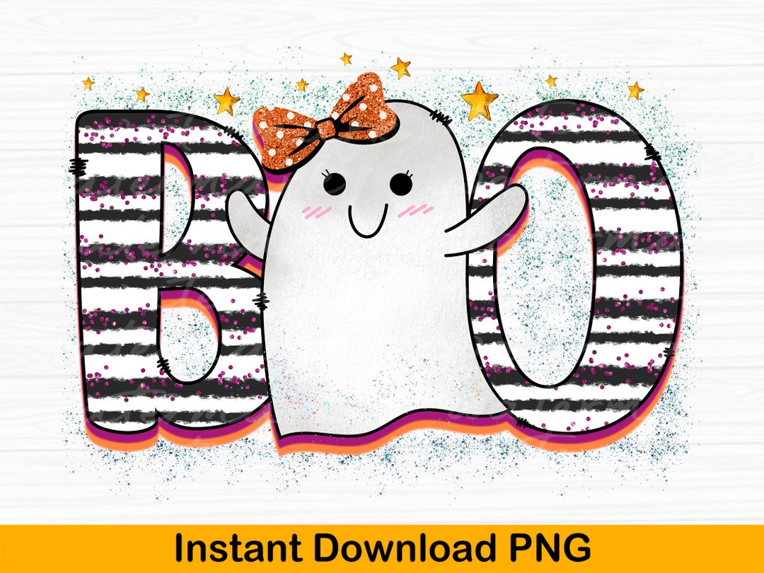 BOO Ghost Girl Png, Cute Ghost, DTG, Kids Halloween, Halloween ...