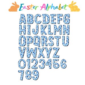 Easter Alphabet Doodle Letters Png Bundle, Bunny Letters Sublimation ...