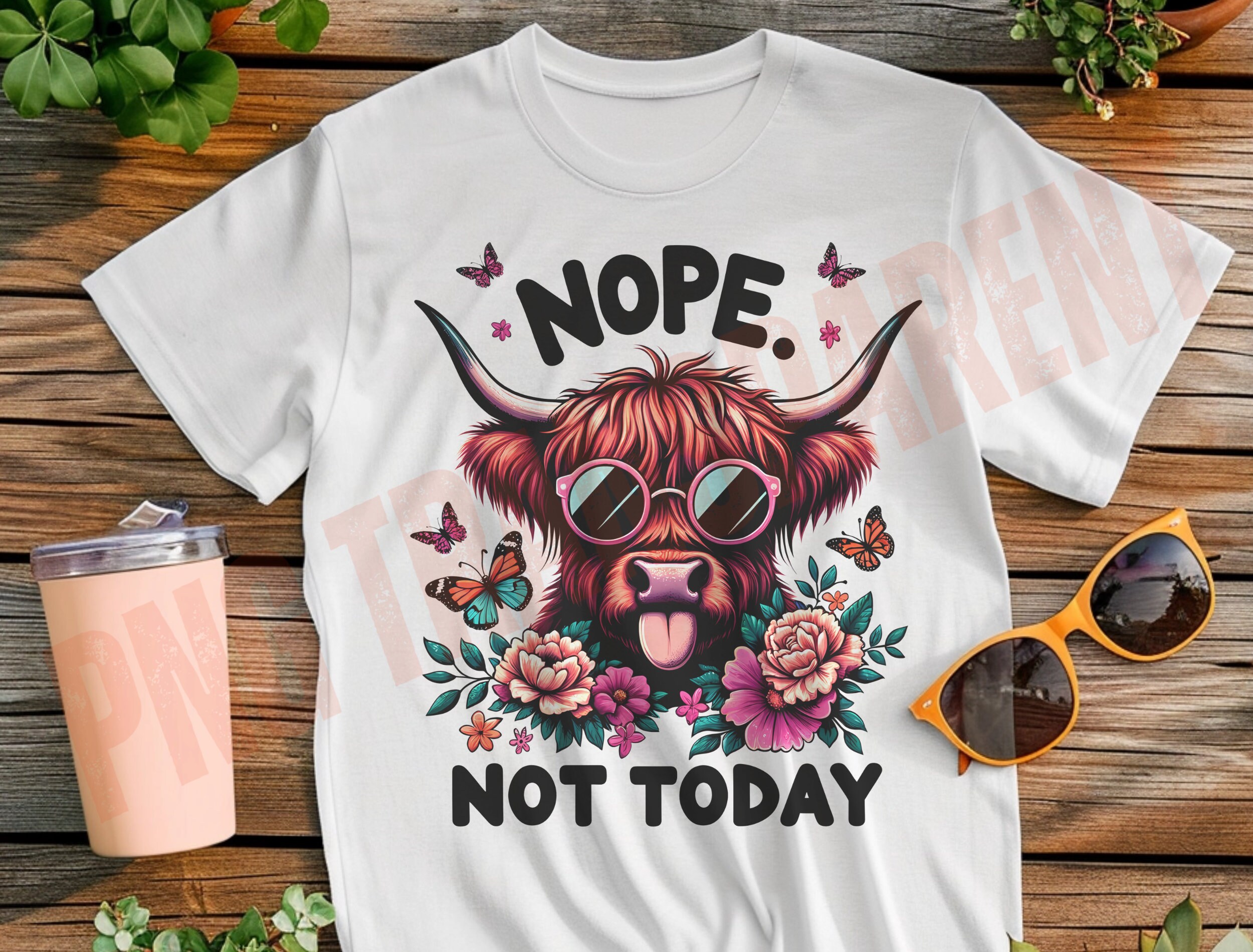 Funny Farm Animal Digital Download, Nope Not Today Cow PNG, Adorable ...