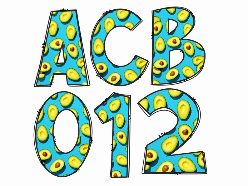 Summer Doodle Alphabet Bundle Png Summer PNG Letters Summer - Etsy