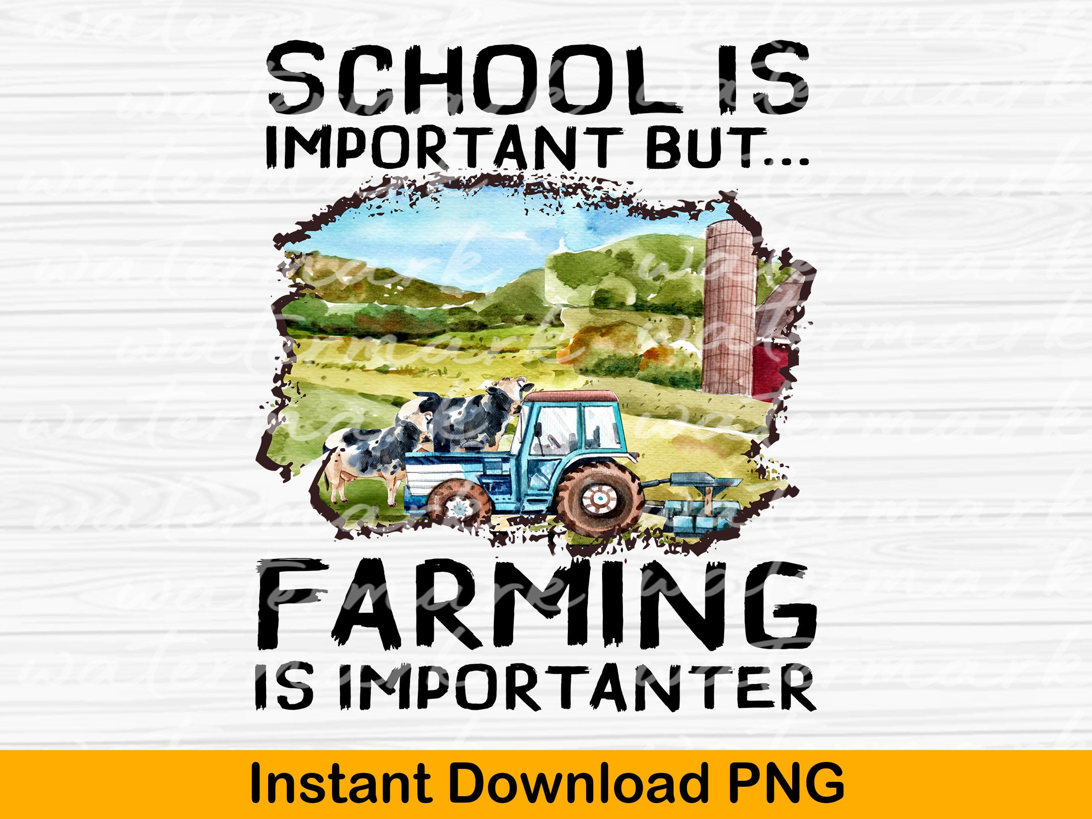 Farming is Importanter Png Tractor Farm Farmers Png Farmer | Etsy