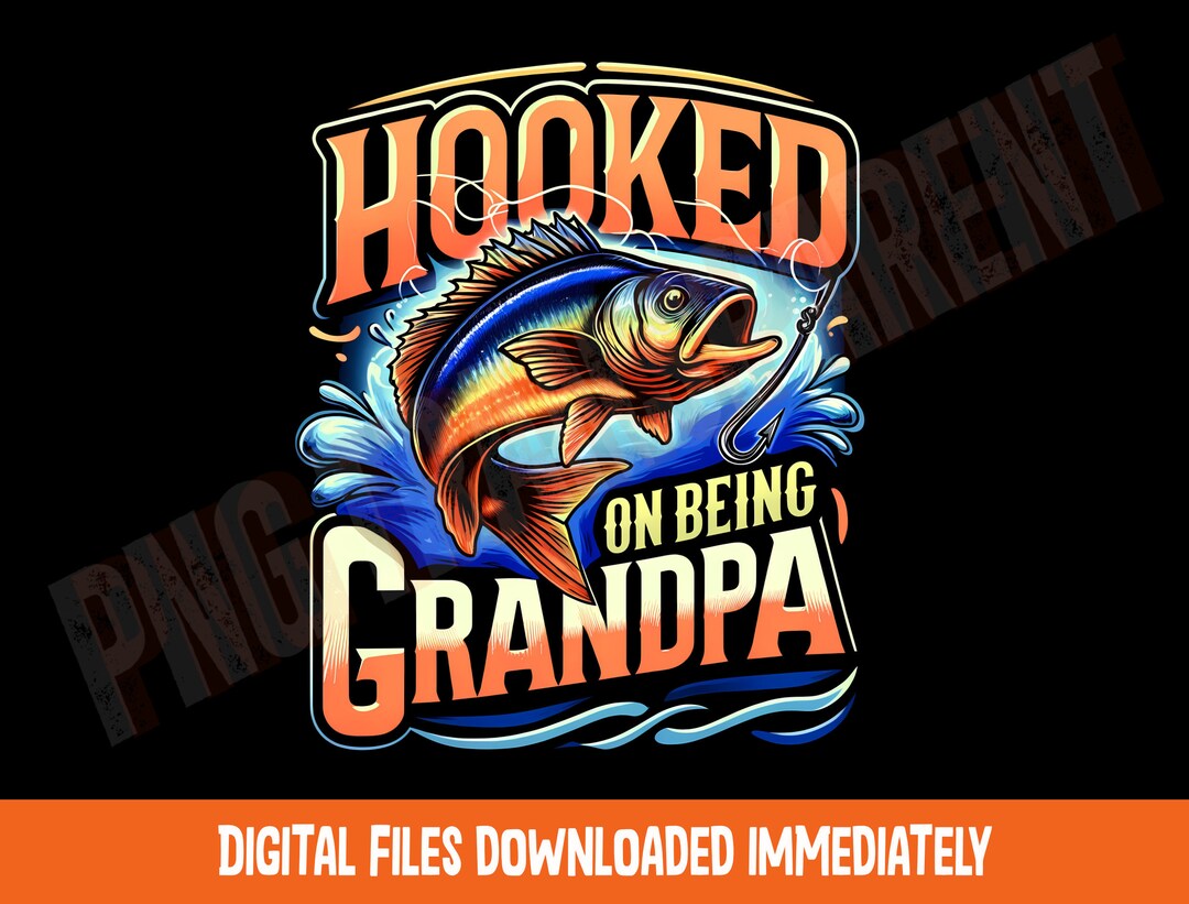 Fish Grandpa PNG: Western Father's Day Design (digital Download) - Etsy