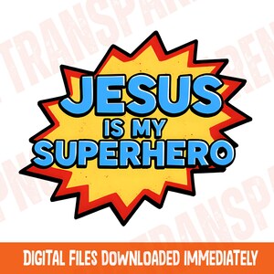 Jesus is My Superhero Comic Design: Christian Faith Sublimation ...