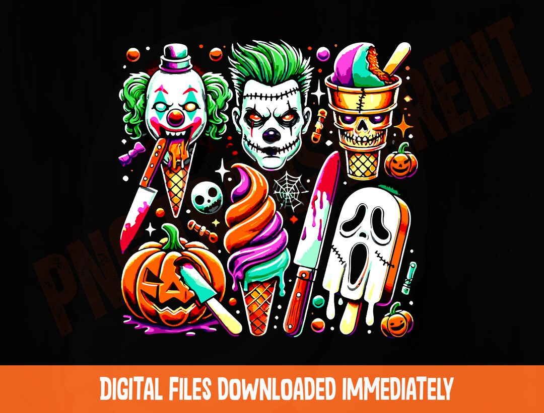 Spooky Halloween Treats Png, Horror-inspired Ice Cream Desserts, Creepy ...