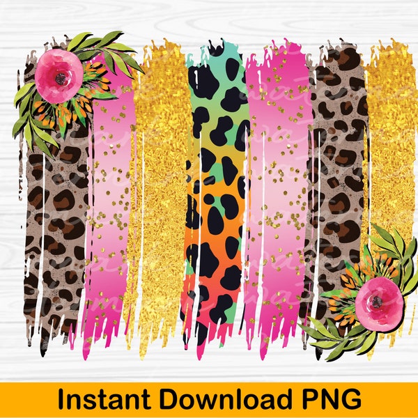 Pink Cheetah Brush Stroke Png - Etsy