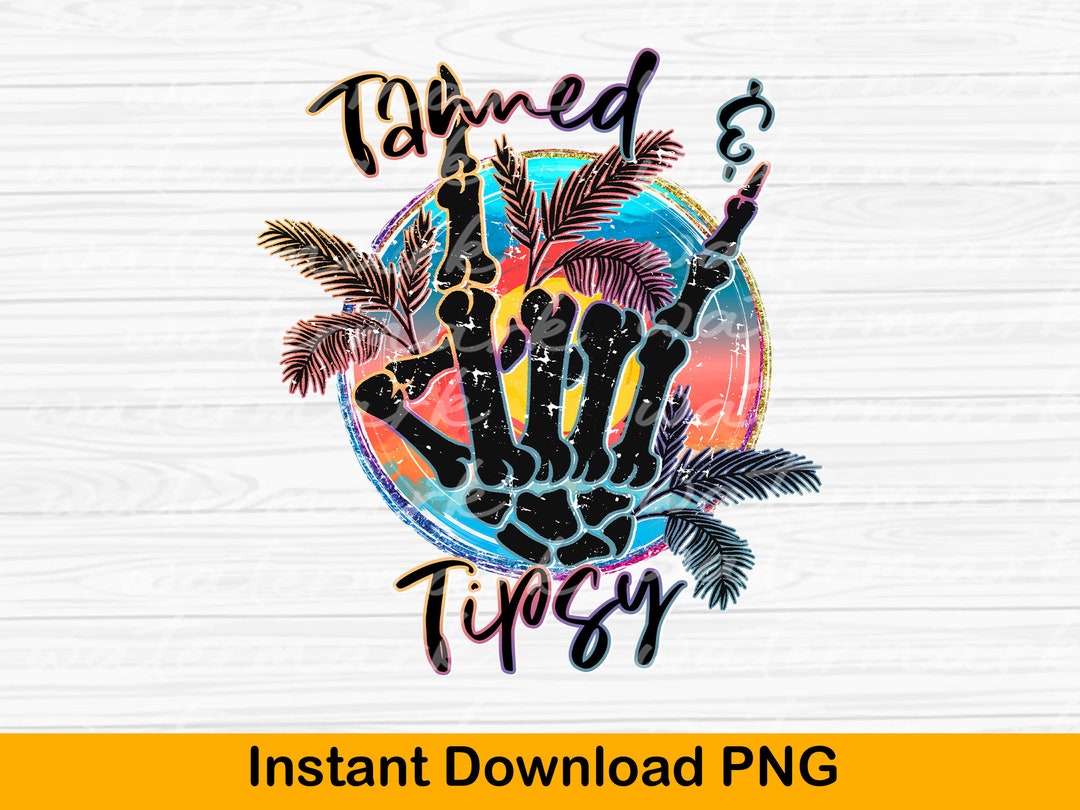 Tanned & Tipsy Png, Summer Png, Beach Vacation Png, Boho Sublimation ...