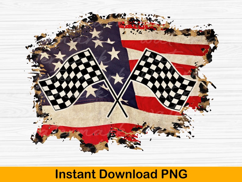 Racing American Flag PNG 4th of July Racing Sublimation PNG - Etsy