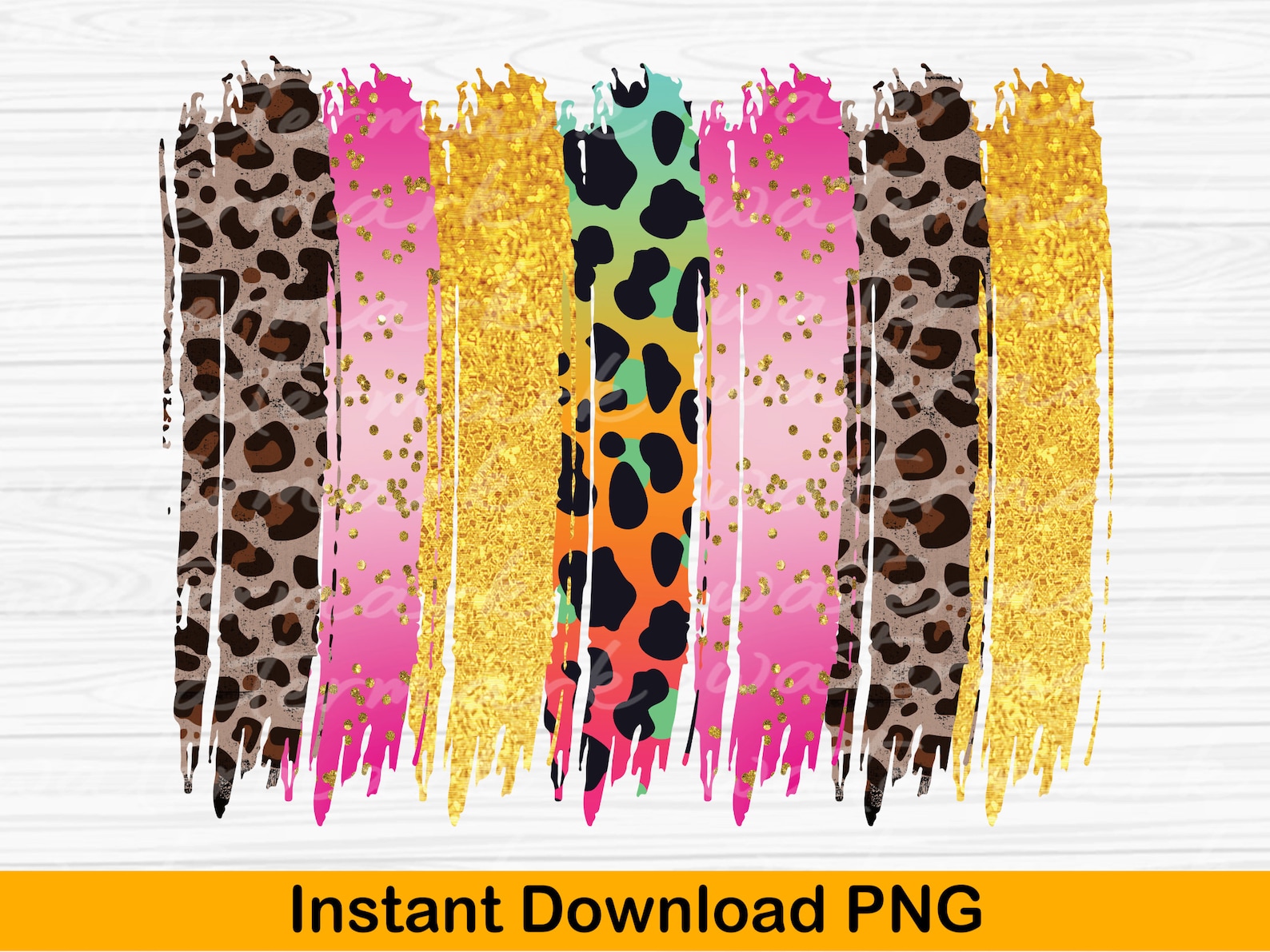 Leopard Cheetah Brush Stroke PNG: Pink Blush Rose Clipart (digital ...