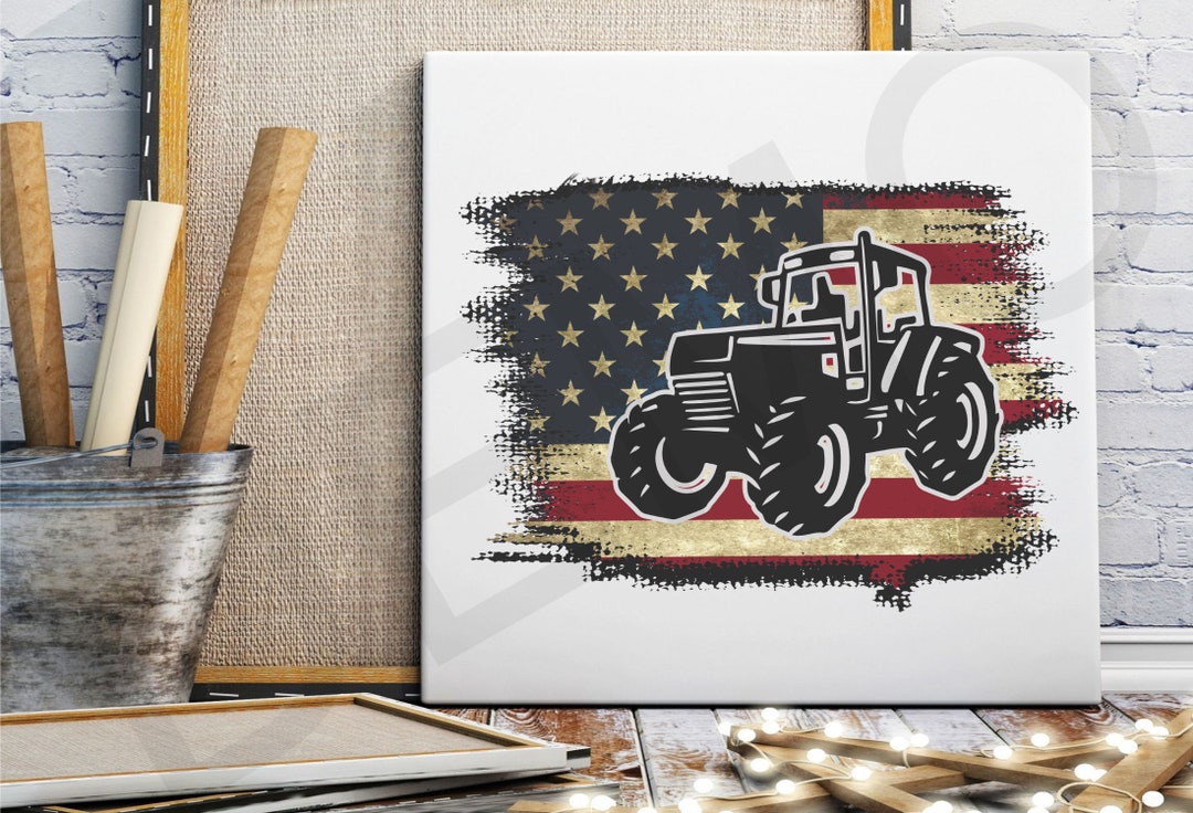 Farmer Life Png Farm Tractors Usa Flag Patriotic Farming Etsy
