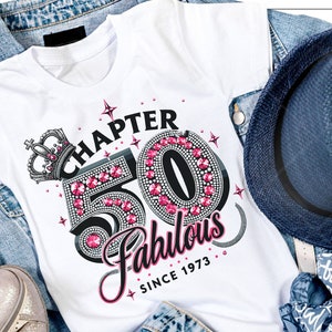 50th Birthday Png, Chapter 50 Fabulous Since 1973, 50th Birthday Png - Etsy