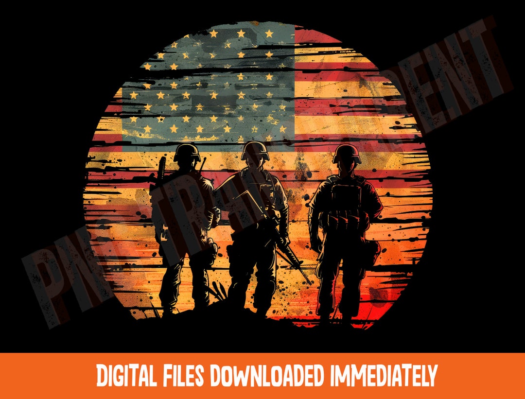 Distressed American Flag PNG: USA Soldiers, Military Veteran (digital ...