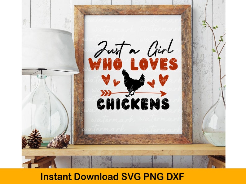 Funny Farmer Svg Farming Svg Just A Girl Who Loves Chickens Etsy