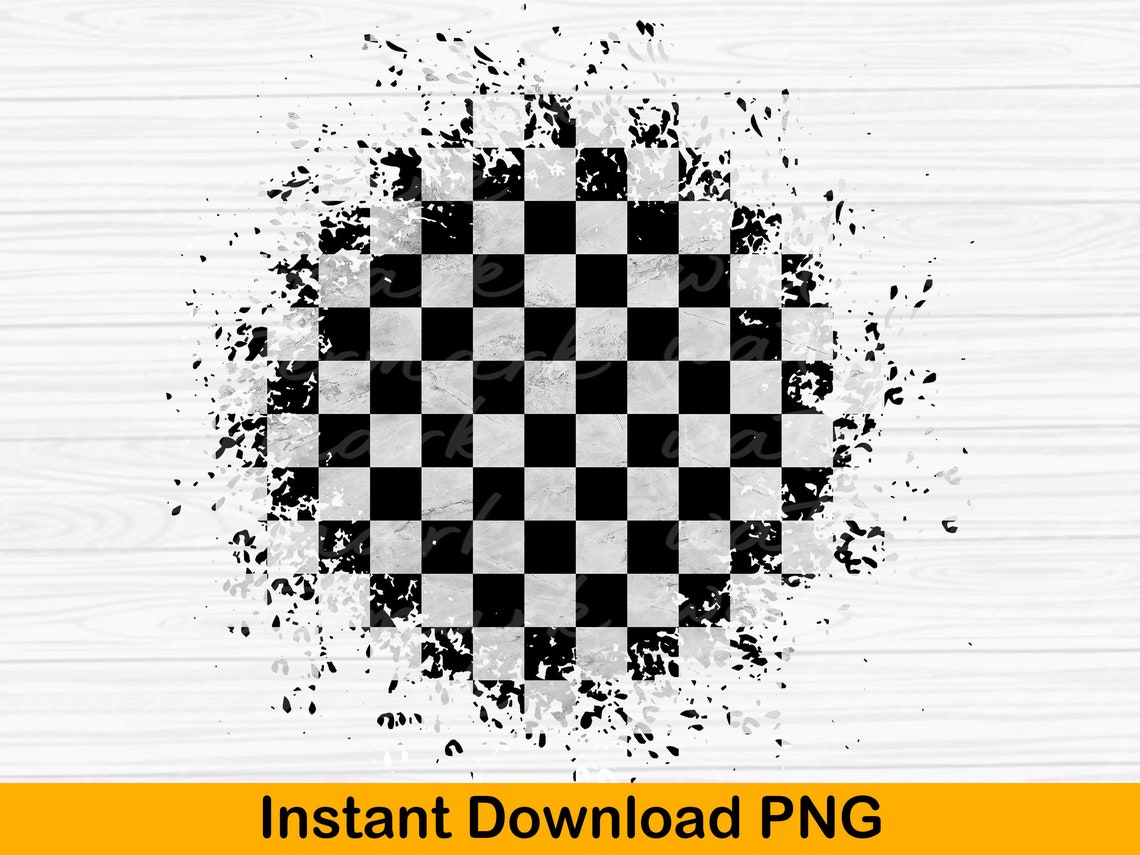 Grunge Checkered Flag Background Checkered Backsplash Png - Etsy
