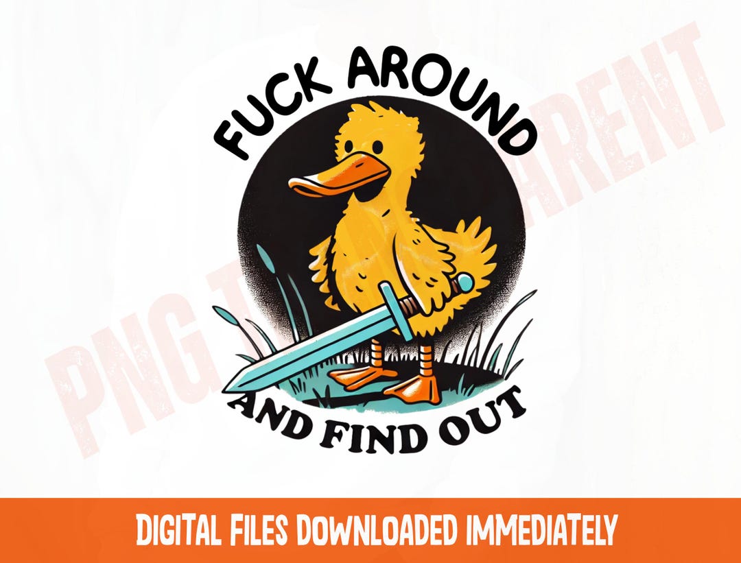 Funny Duck Png, Fafo Duck Png, Sarcastic Duck Png, Sword Duck Png ...