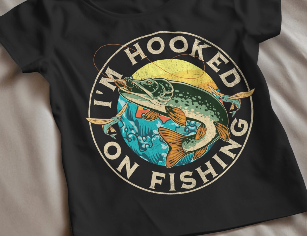 I'm Hooked on Fishing Png Fathers Day Png Fishing Png - Etsy