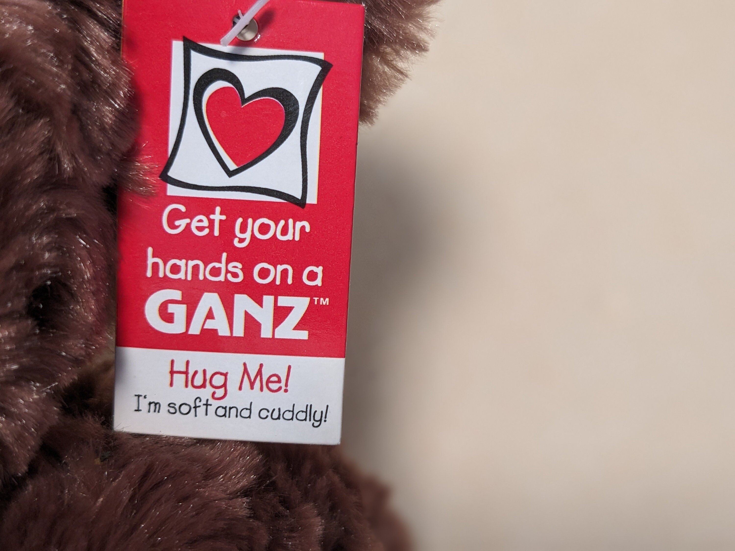 Plush Toys: Ganz Hug Me Teddy Bear 21 Plush Stuffed Animal Print Brown ...