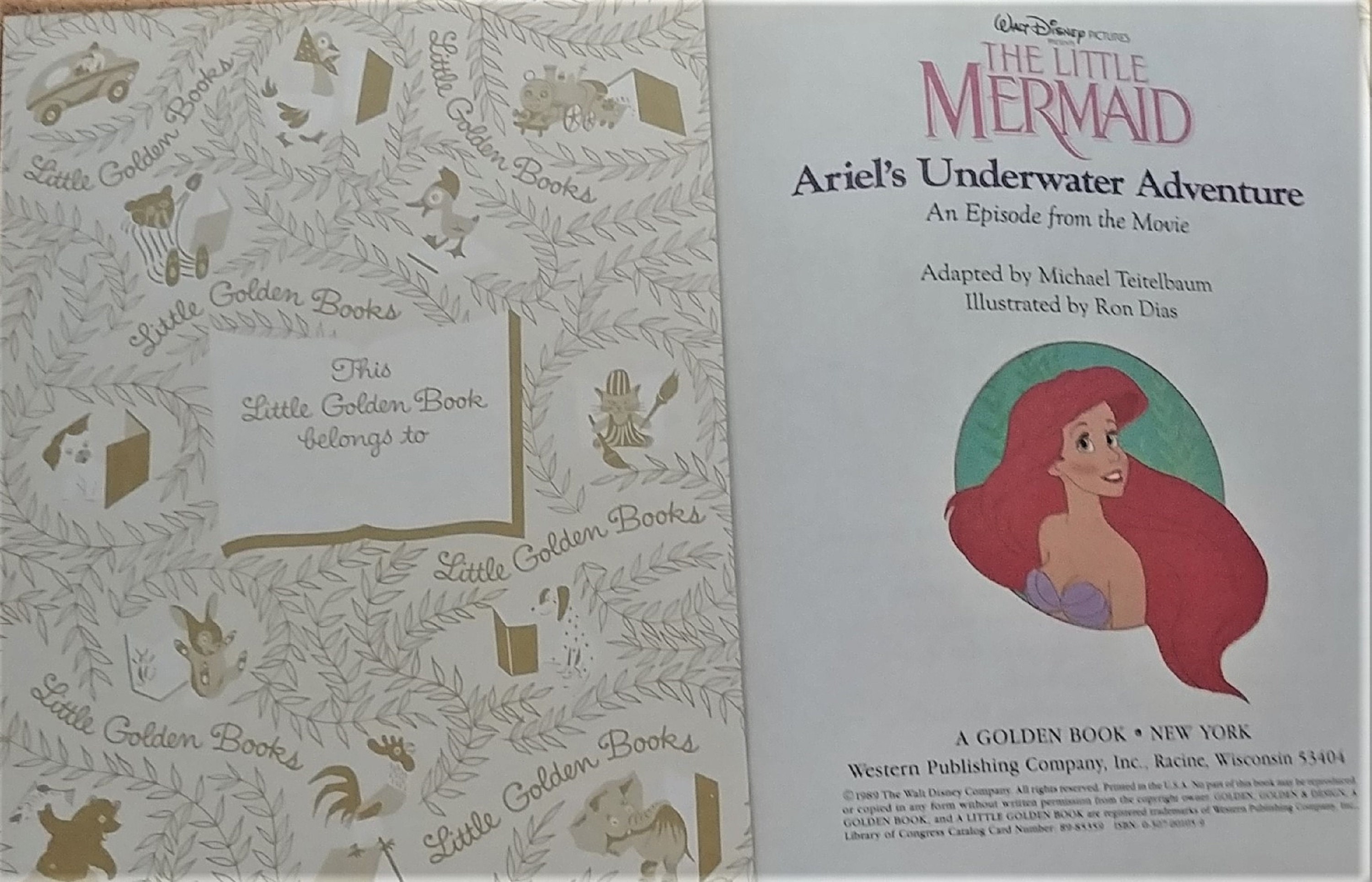The Little Mermaid Ariel's Underwater Adventure-a Little Golden Book ...