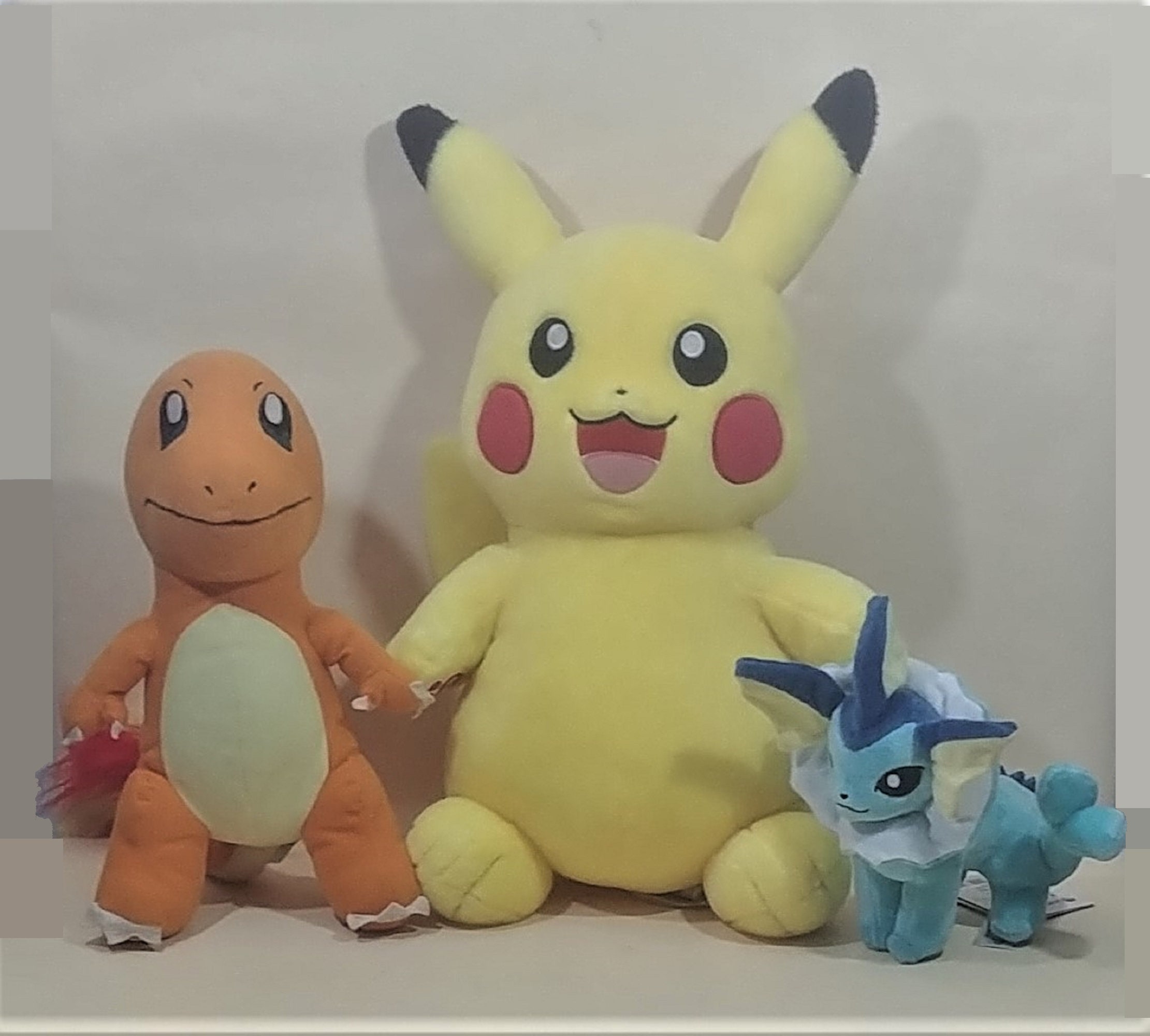 Plush Toys Build A Bear 23 lot of 3 Pokemon Characters.pikachu charmander and Vaporeon. Etsy UK