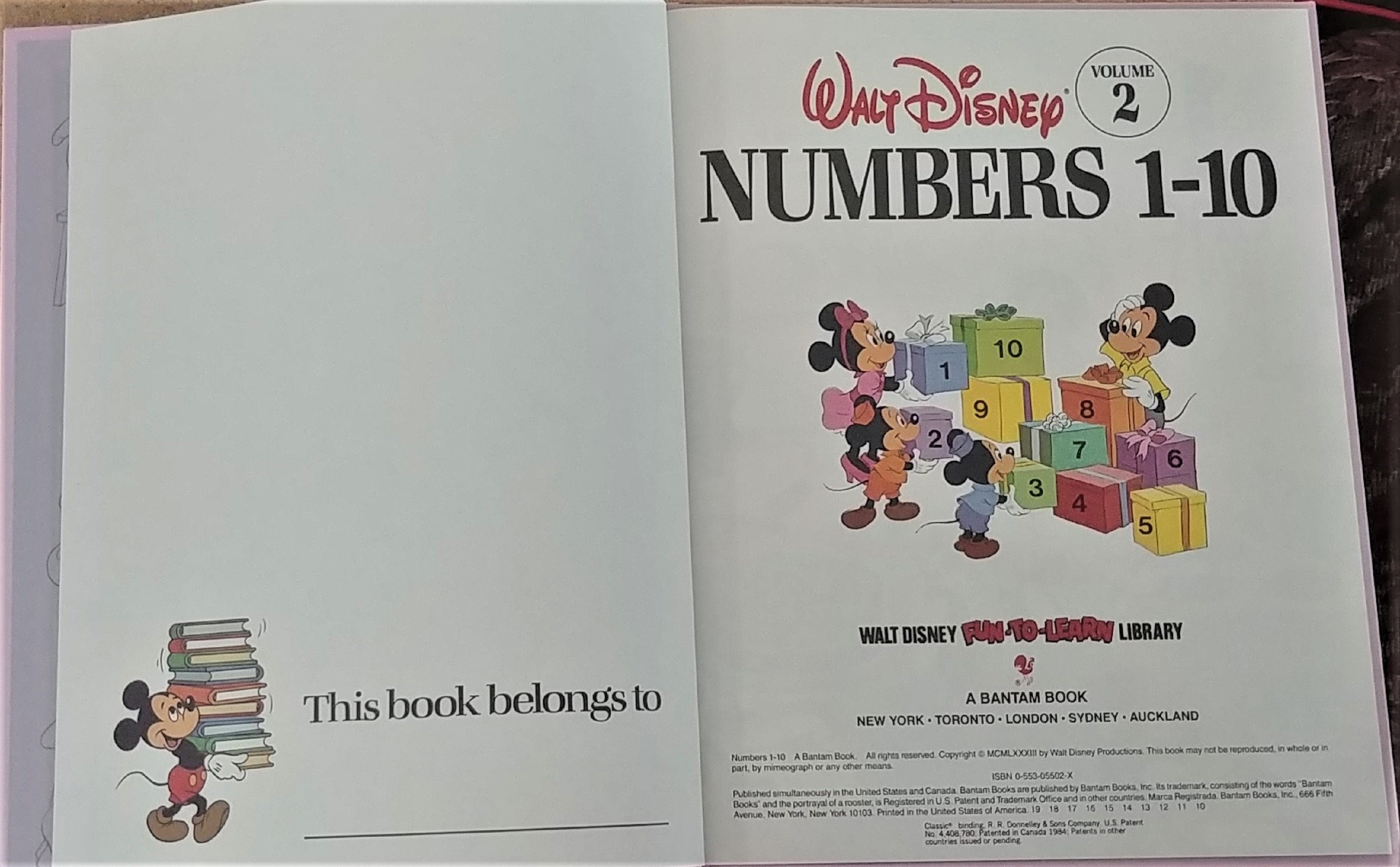 Kid Books: Numbers 1-10 walt Disney Library, Volume 2 book 2 in the ...
