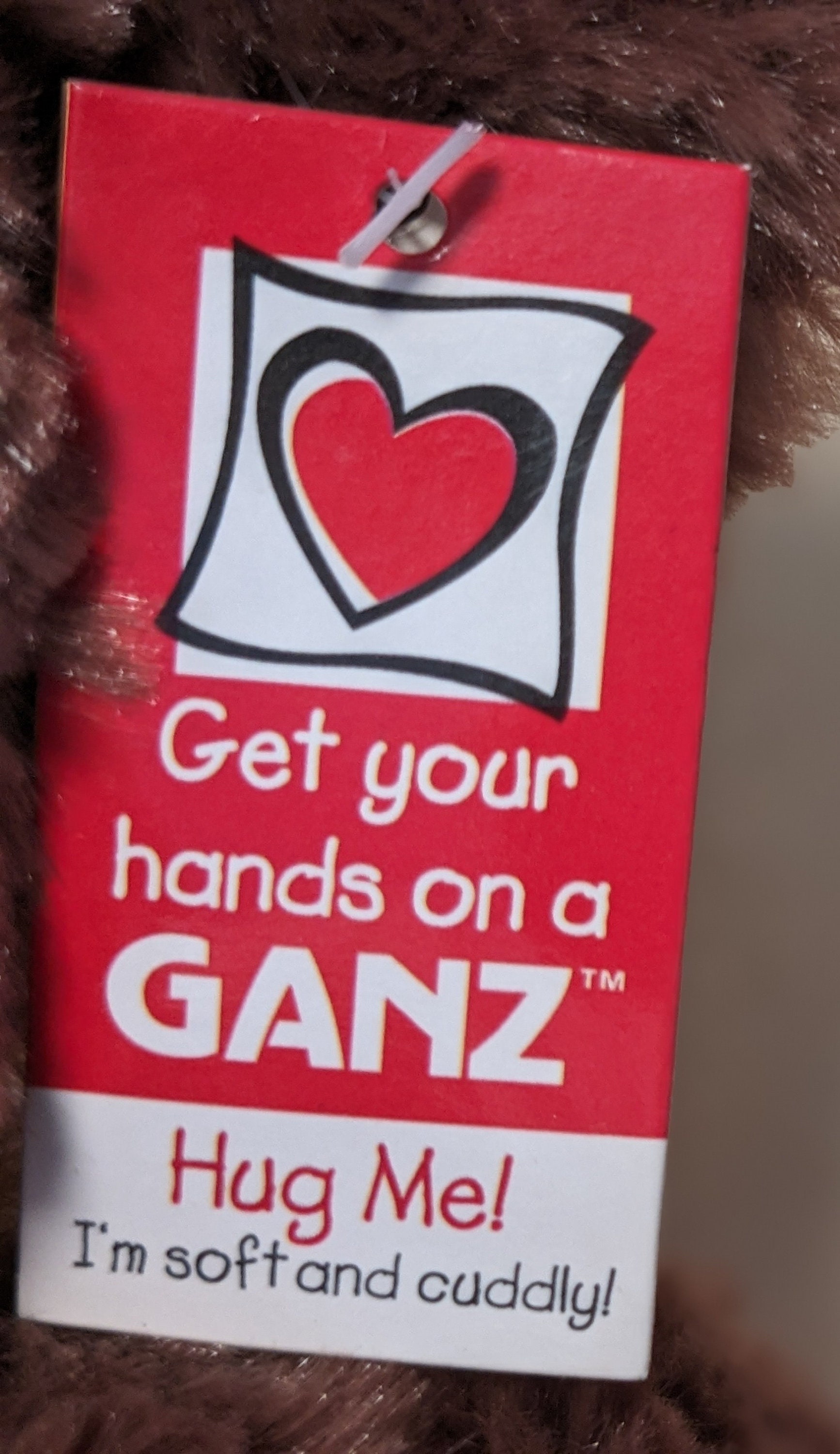 Plush Toys: Ganz Hug Me Teddy Bear 21 Plush Stuffed Animal Print Brown ...