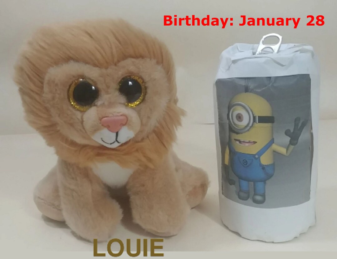 Ty Beanie Boos: the 6" LOUIE the Lion Plush Stuffed Animal With Gold ...