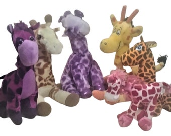Purple giraffe plush store