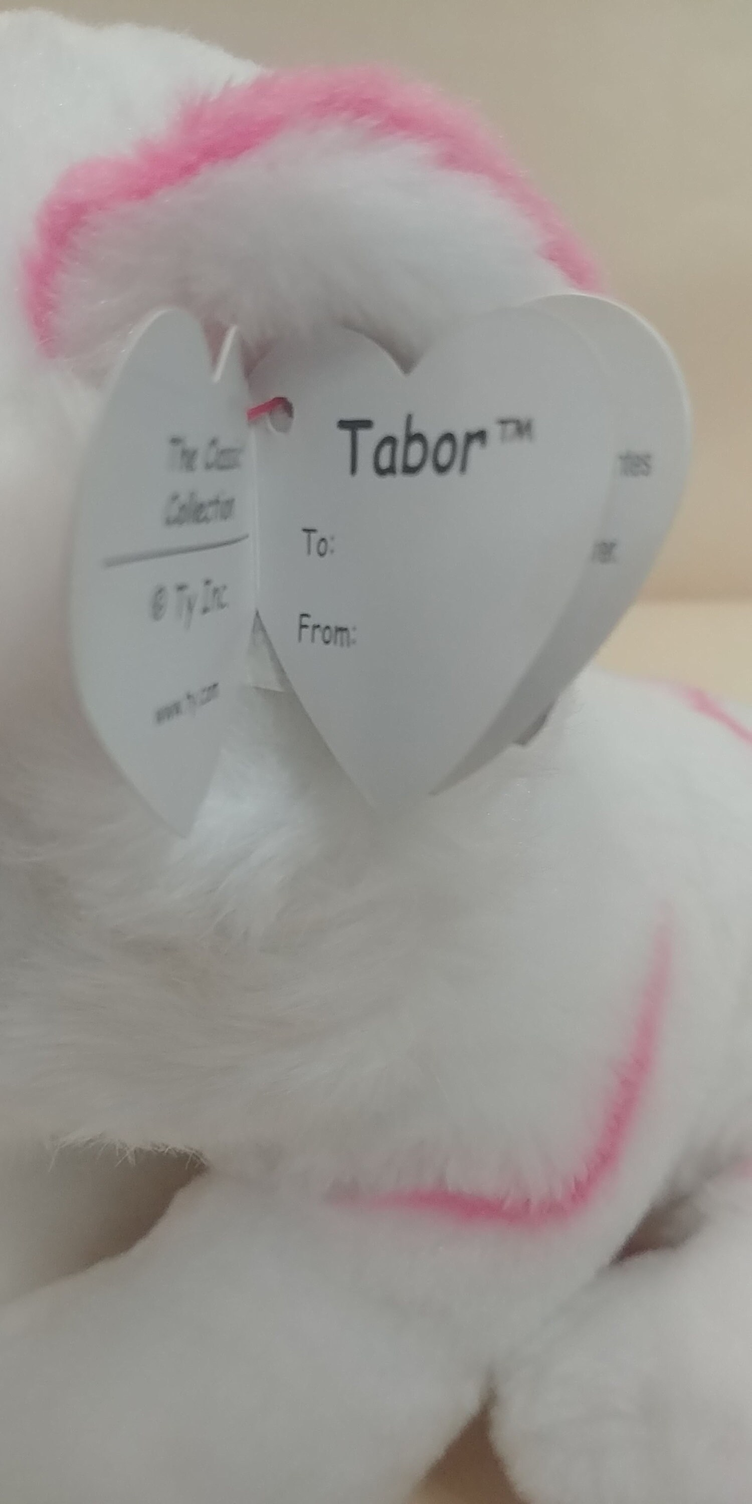 Ty Beanie Boos Tabor the 10 Bengal Tiger Plush , Pink White Striped ...