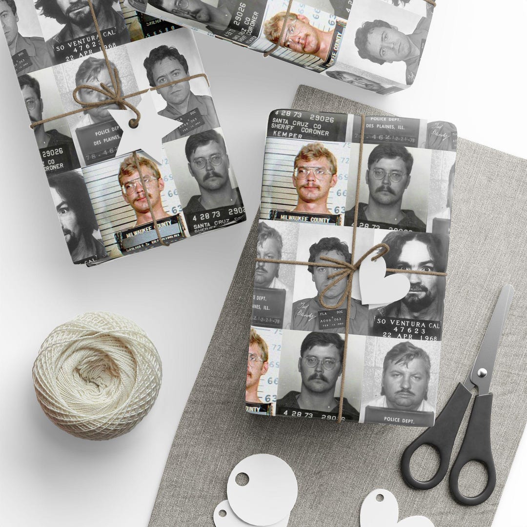 Gift Wrap, Serial Killer Wrapping Paper - Killer Gift Presentation ...