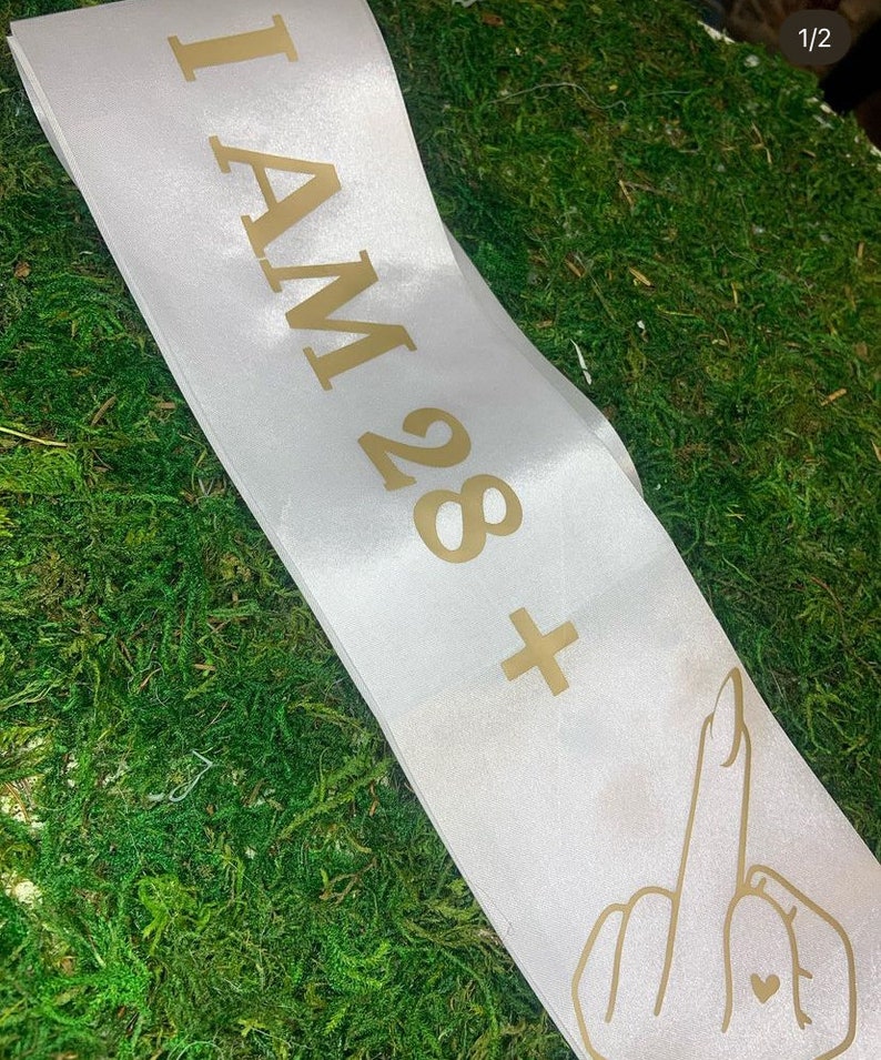 Personalized Middle Finger Birthday Sash - Etsy