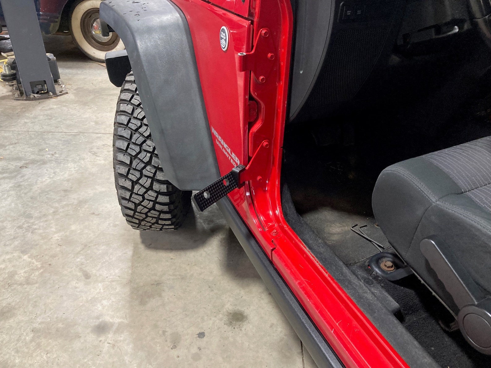 2007-present Jeep JK JL Gladiator Door Hinge Foot Rests Foot Pegs ...