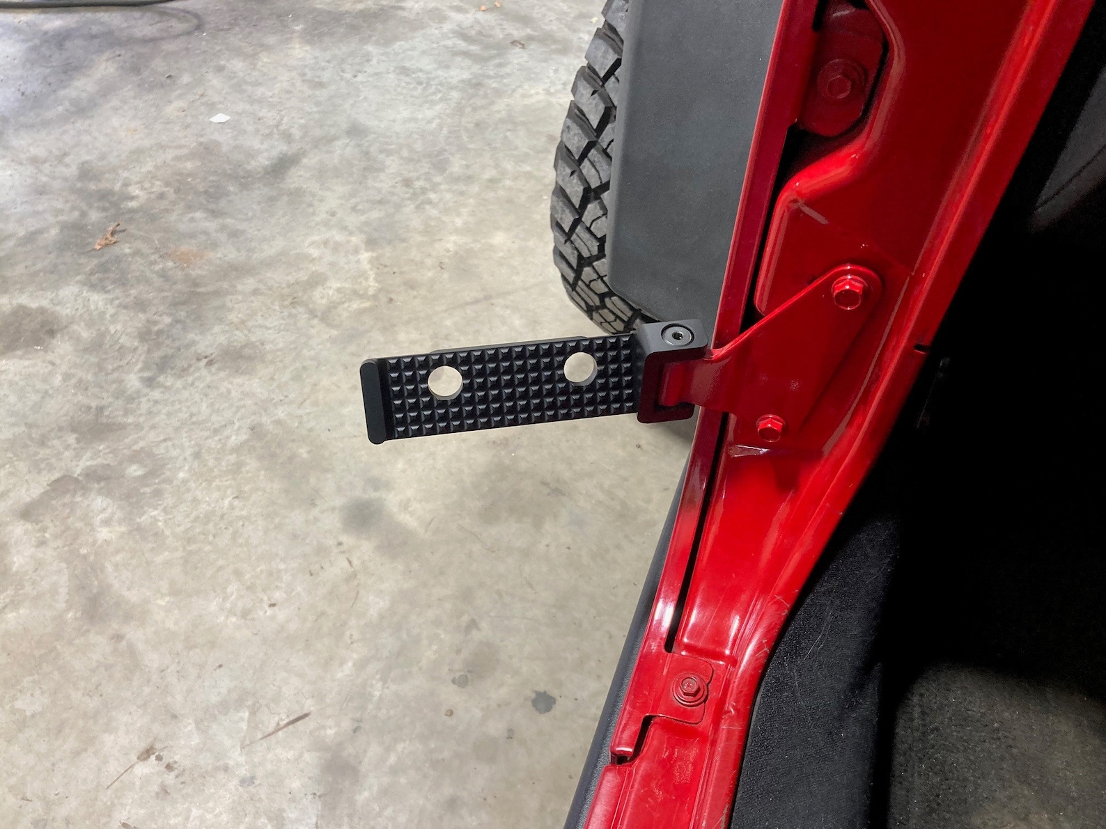 2007-present Jeep JK JL Gladiator Door Hinge Foot Rests Foot Pegs ...