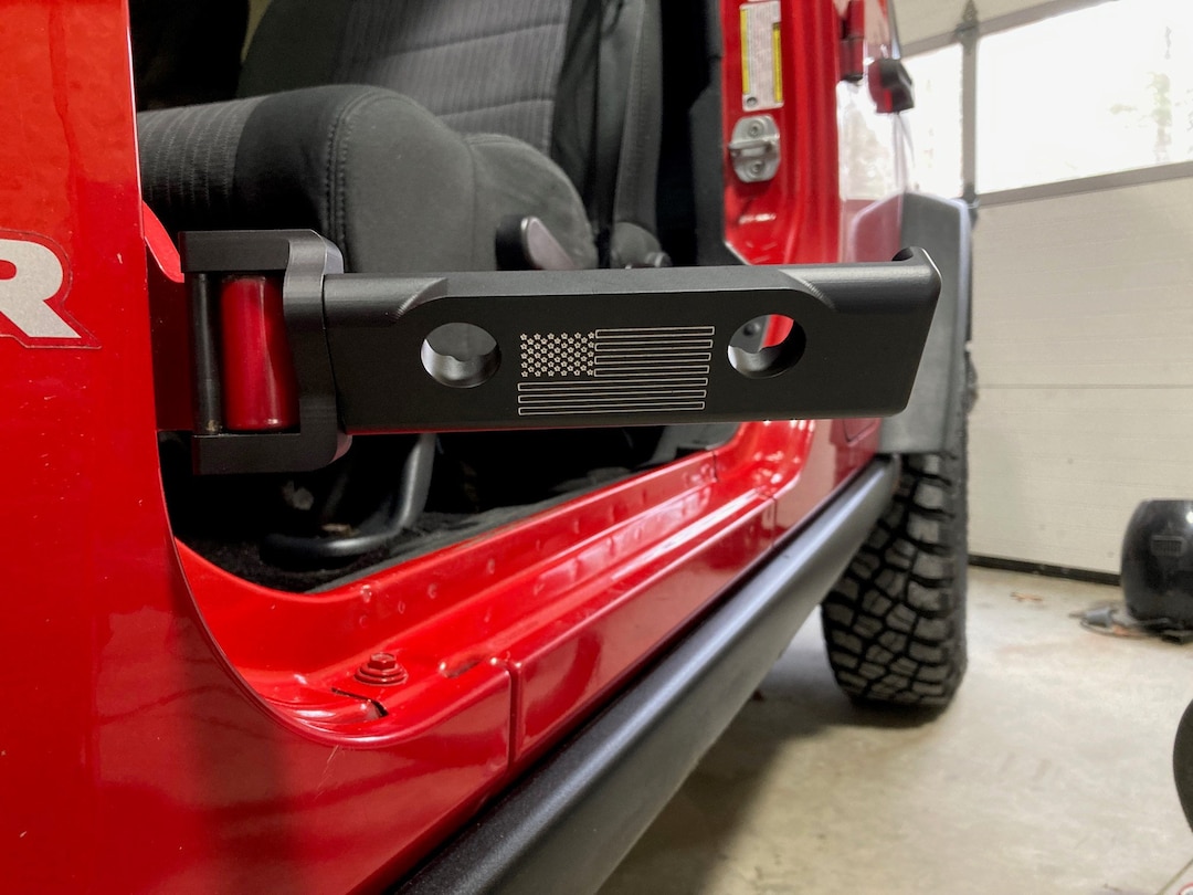 2007-present Jeep JK JL Gladiator Door Hinge Foot Rests Foot Pegs ...