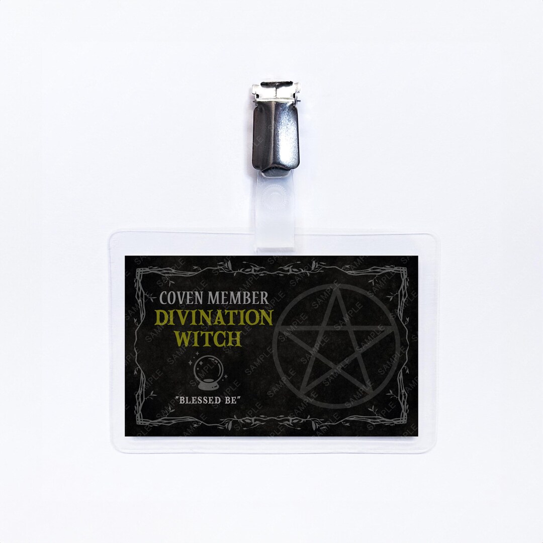 Witch Coven Member Divination Witch ID Badge Card Prop - Etsy