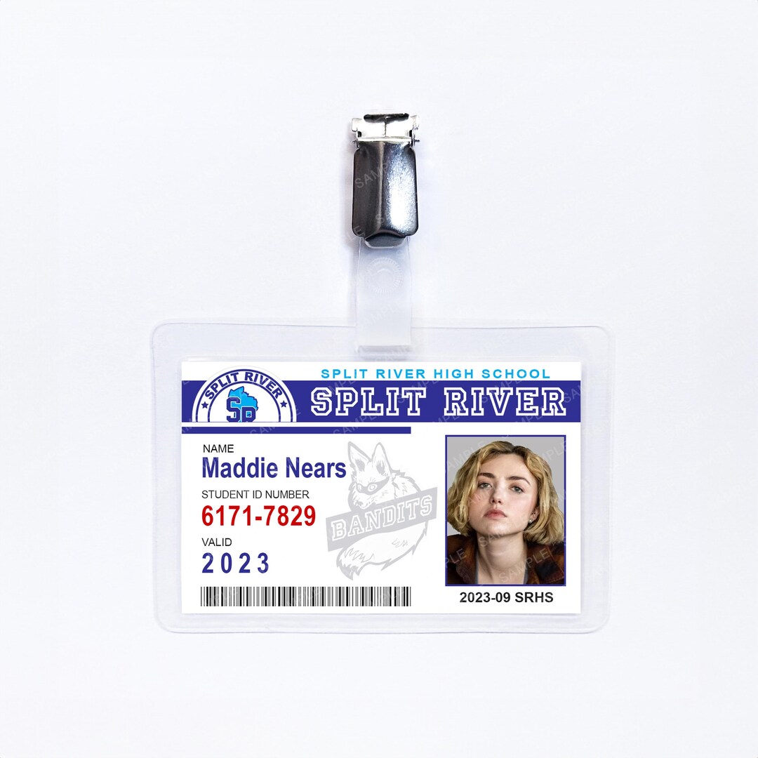 School Spirits Split River Maddie Student ID Card Prop Badge Cosplay ...