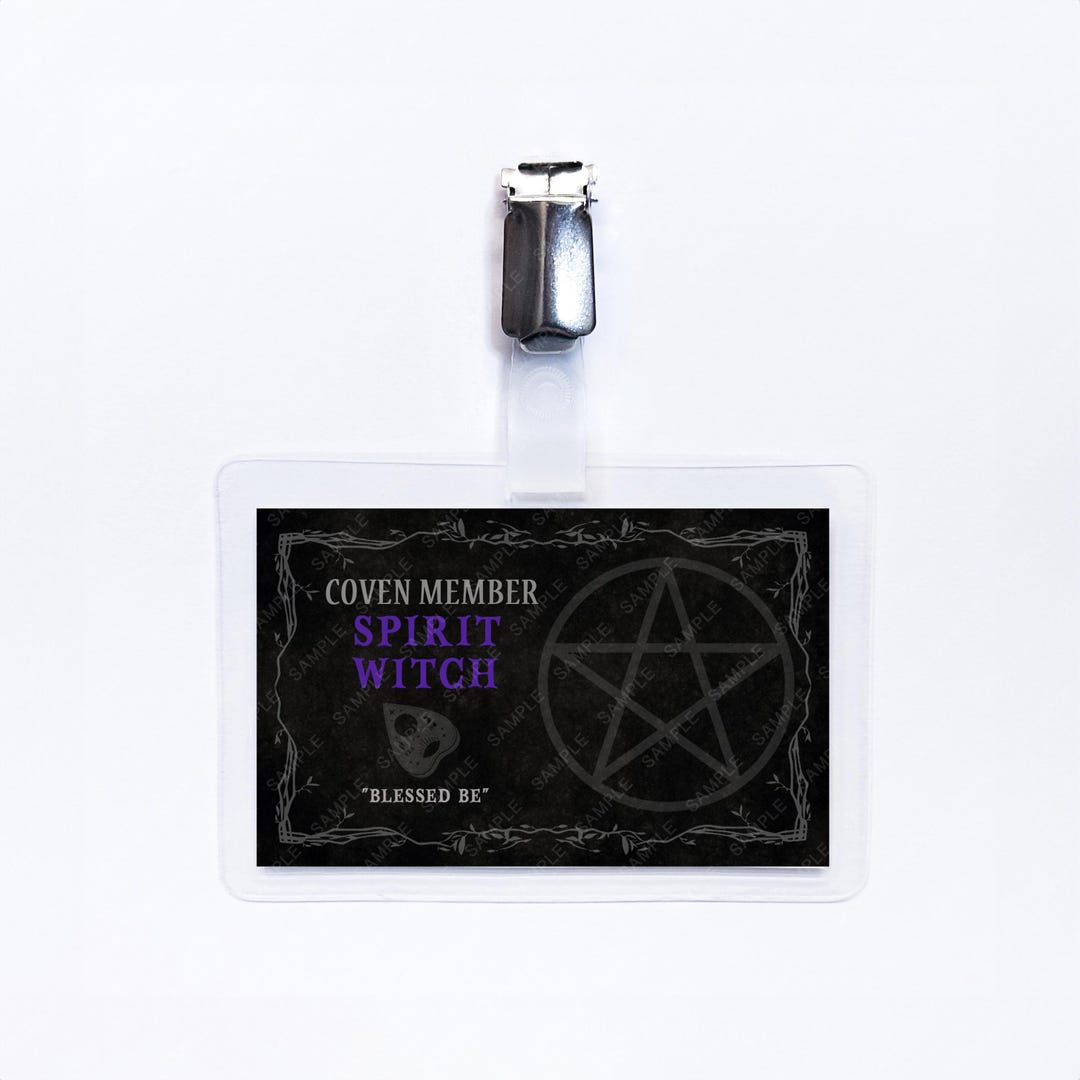Witch Coven Member Spirit Witch ID Badge Card Prop - Etsy