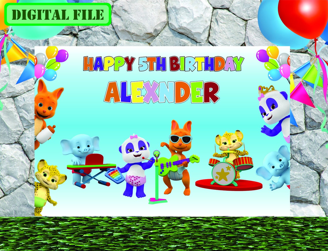 Word Party Backdrop Banner, Word Party Backdrop Birthday, Word Party ...