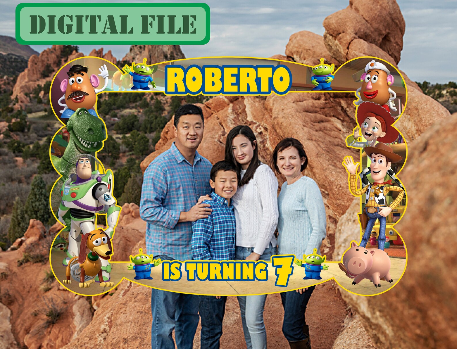 Toy Story Photo Booth Frame, Toy Story Birthday Prop, Toy Story Frame ...