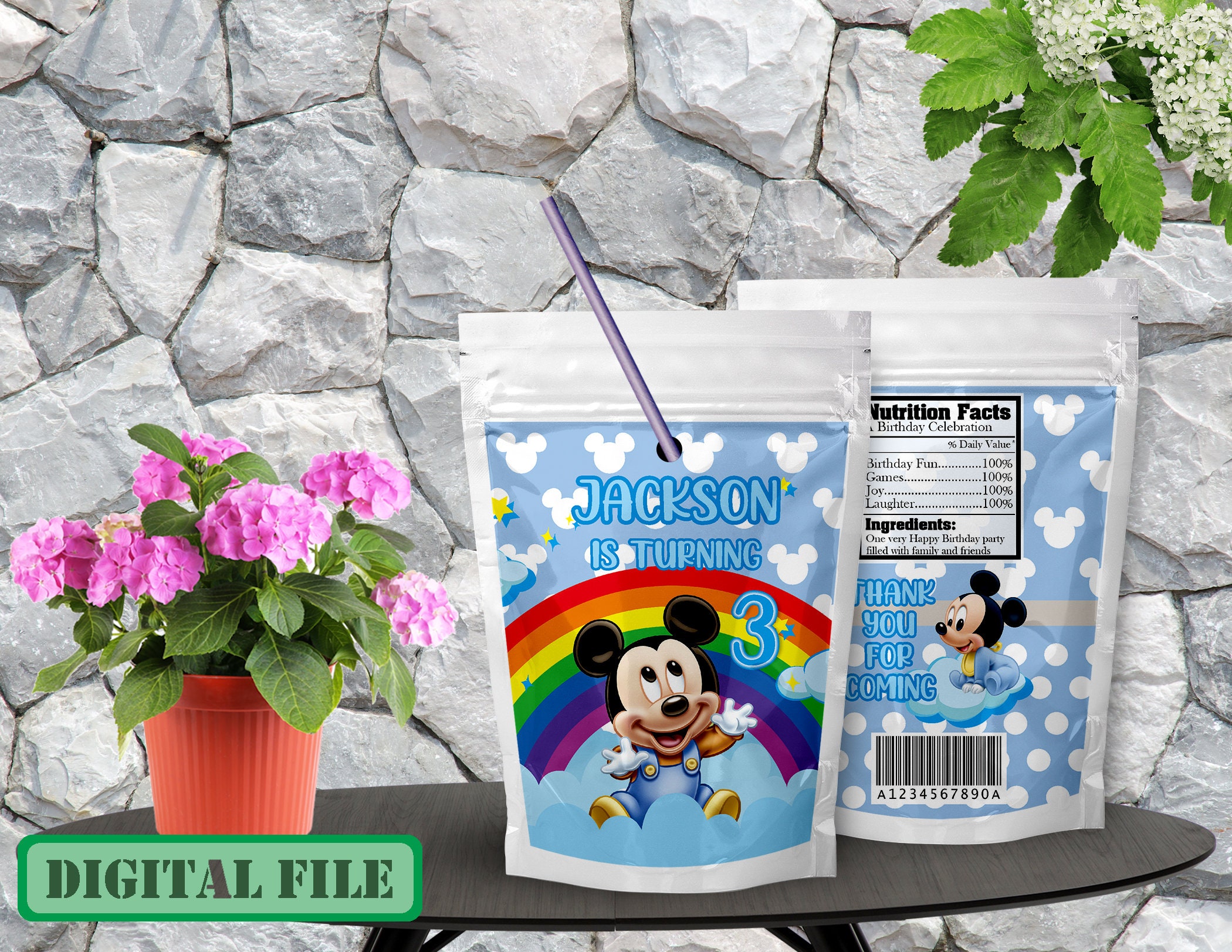 Baby Mickey Mouse Capri Sun Label, Baby Mickey Mouse Birthday Party ...
