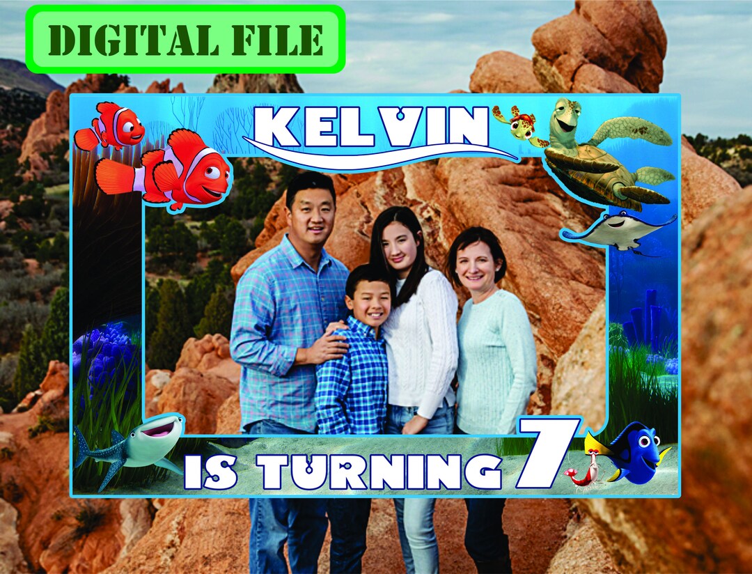 Finding Nemo Photo Booth Frame, Finding Nemo Birthday Prop, Finding ...