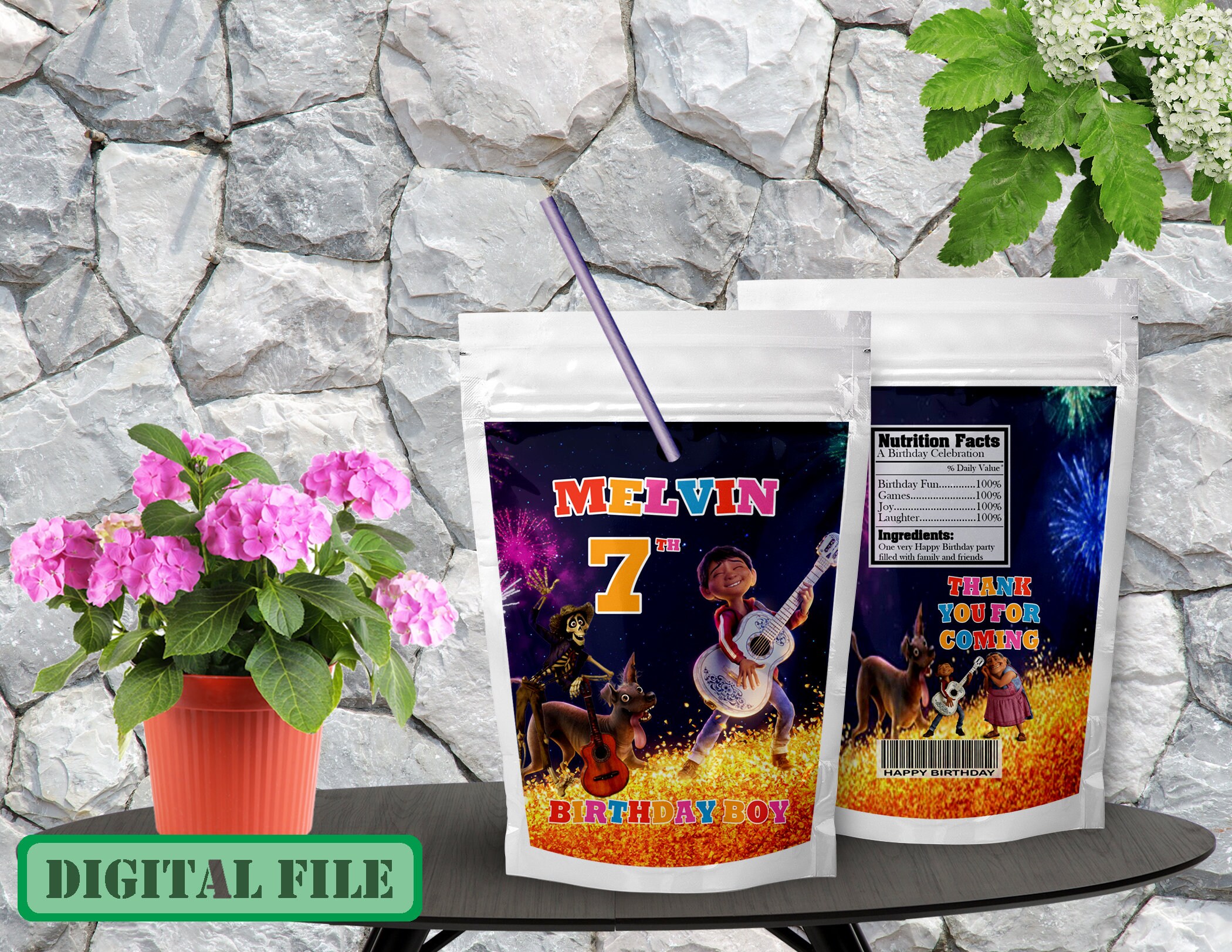 Coco Capri Sun Label, Coco Birthday Party, Coco Birthday, Capri Sun ...