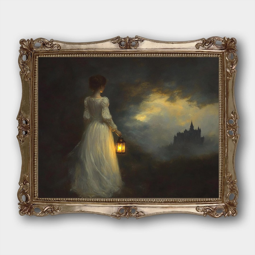 Gothic Academia Digital Download Print Original Impressionist Victorian ...