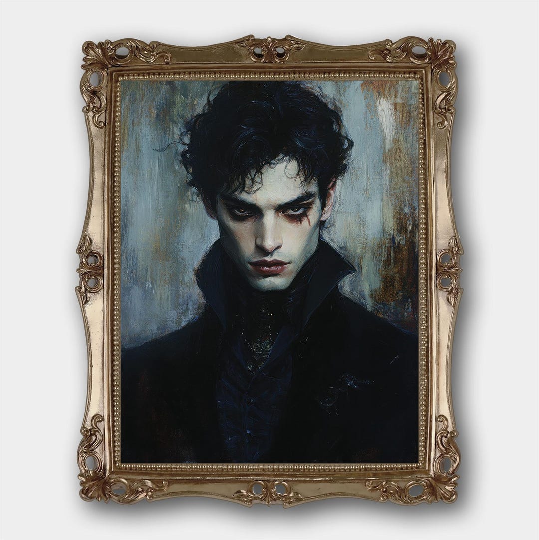 Gothic Vampire Digital Download Print Original Soft Goth Fine Art Moody ...