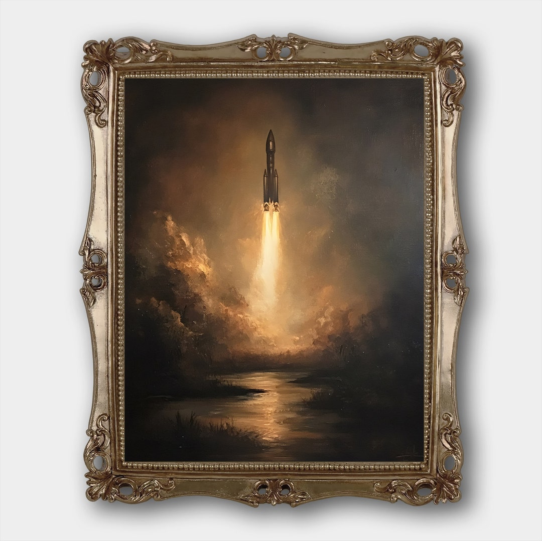 Rocket Launch Digital Download Print Original Moody Vintage Goth Fine ...