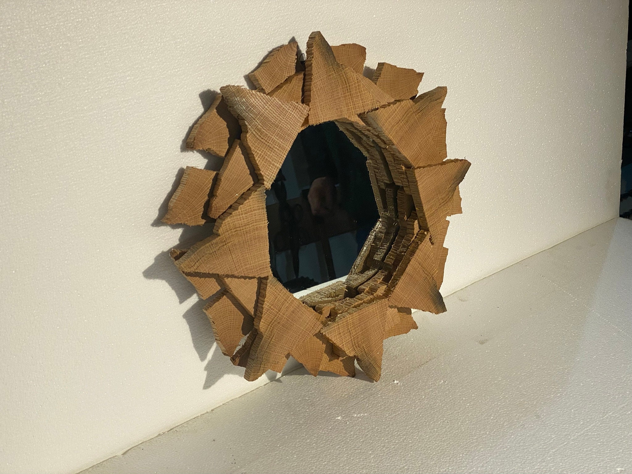 Handcrafted Rustic Oak Mirror - Etsy