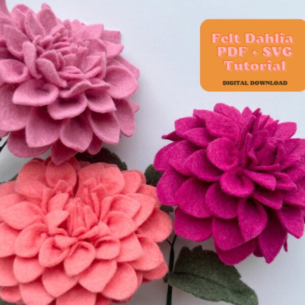 Felt Flower Pattern Svg - Etsy