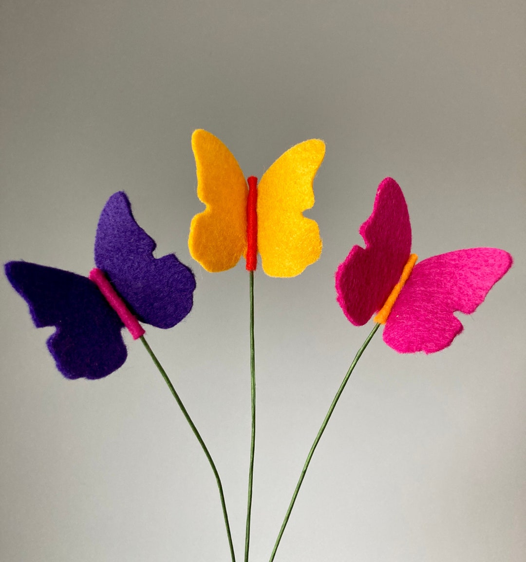 Felt Butterfly Pick: Bouquet Flower Accessory - Etsy
