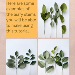 Felt Leafy Stems SVG and PDF Pattern and Tutorial, 4 Leaf Shapes ...