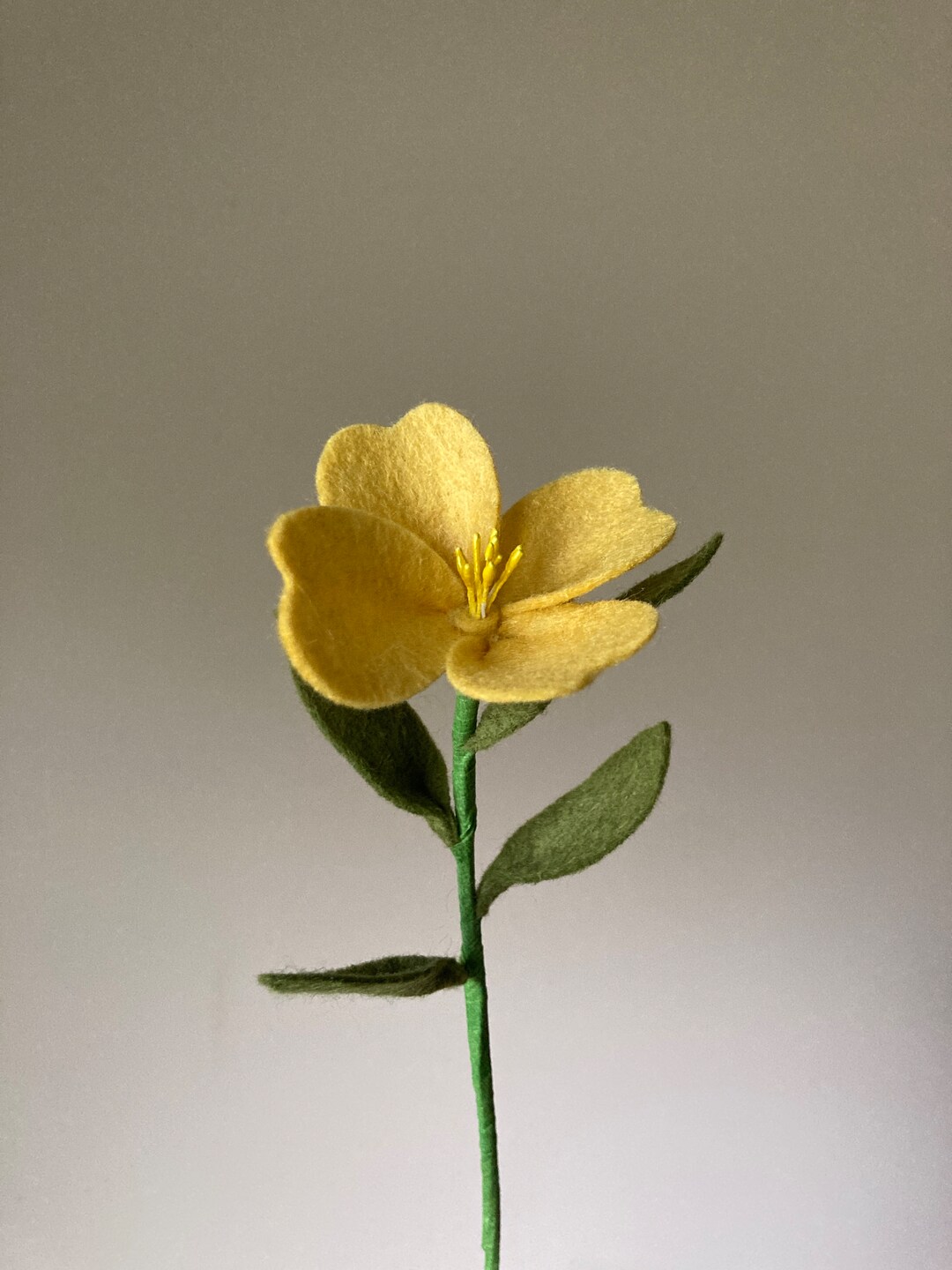 Evening Primrose Felt Flower Stem, Felt Flower Bouquet Filler, Build ...